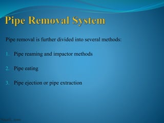 Pipe Replacement Method | PPTX | Technology & Computing