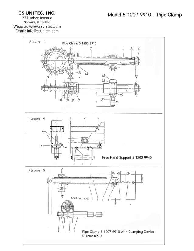 CS Unitec Pipe Clamp: 5 1207 9910 | PDF