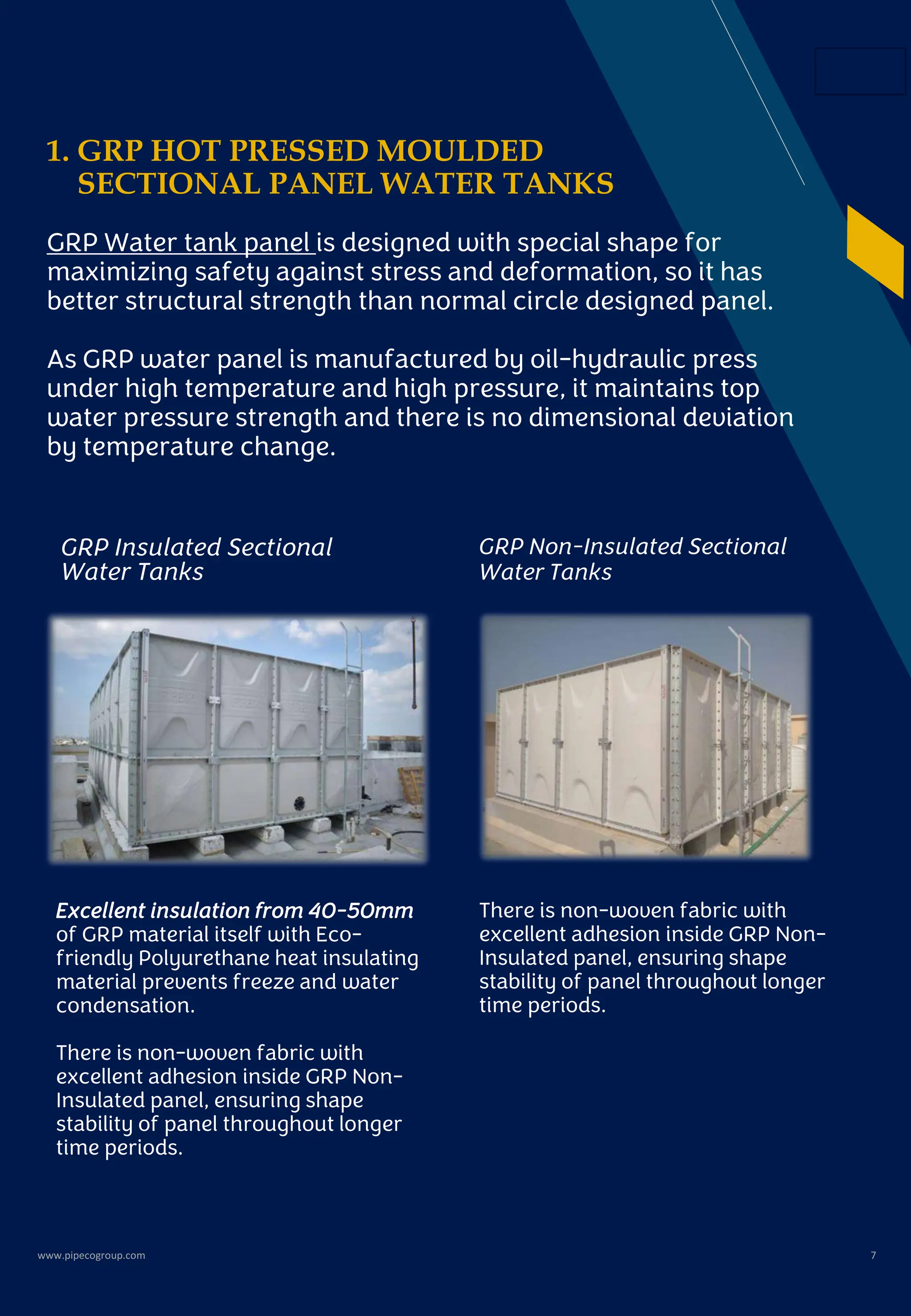 Pipeco Group India - Company Profile for Water tanks | PDF