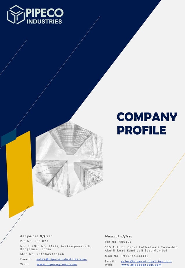 Pipeco Group India - Company Profile for Water tanks | PDF | Water ...