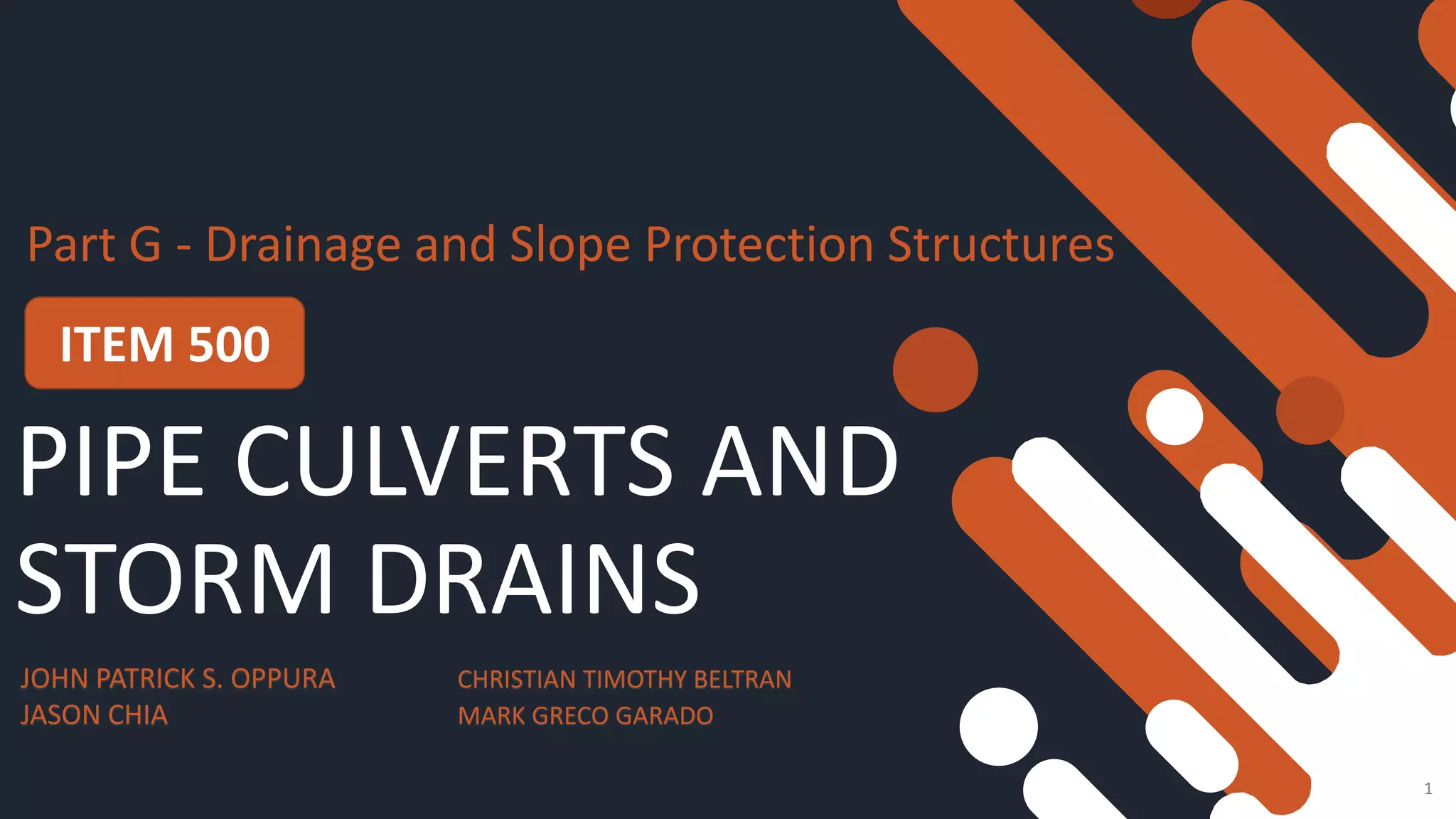 Item 500 - Pipe Culverts and Storm Drains | PPTX