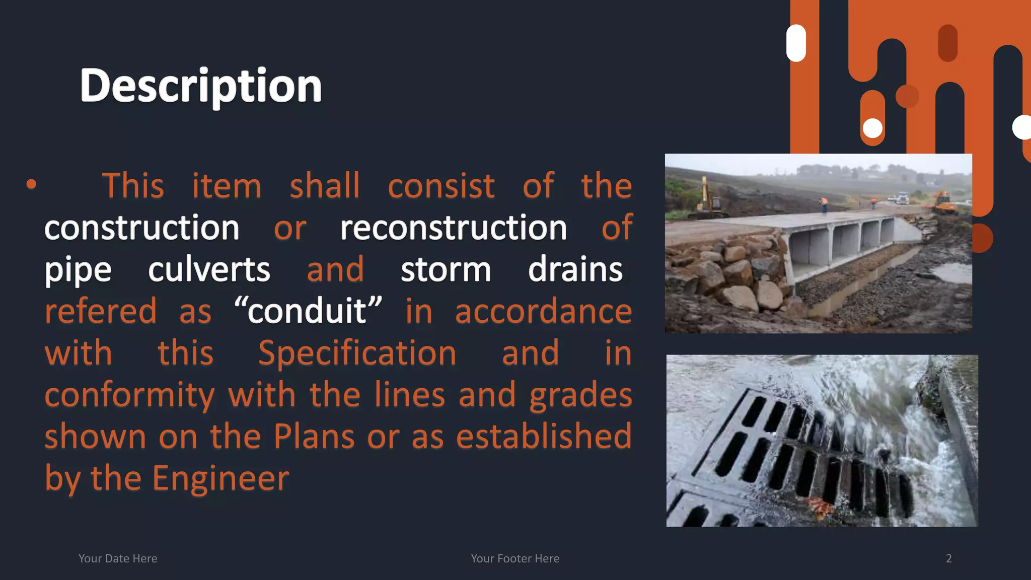 Item 500 - Pipe Culverts and Storm Drains | PPTX