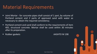 Item 500 - Pipe Culverts and Storm Drains | PPTX