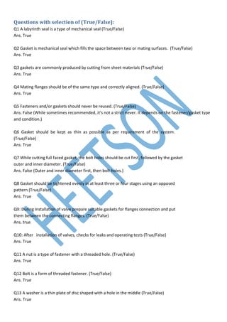 Pipe Fitter Question Paper MCQ for NAVY Apprentice Naval Shipyard | PDF