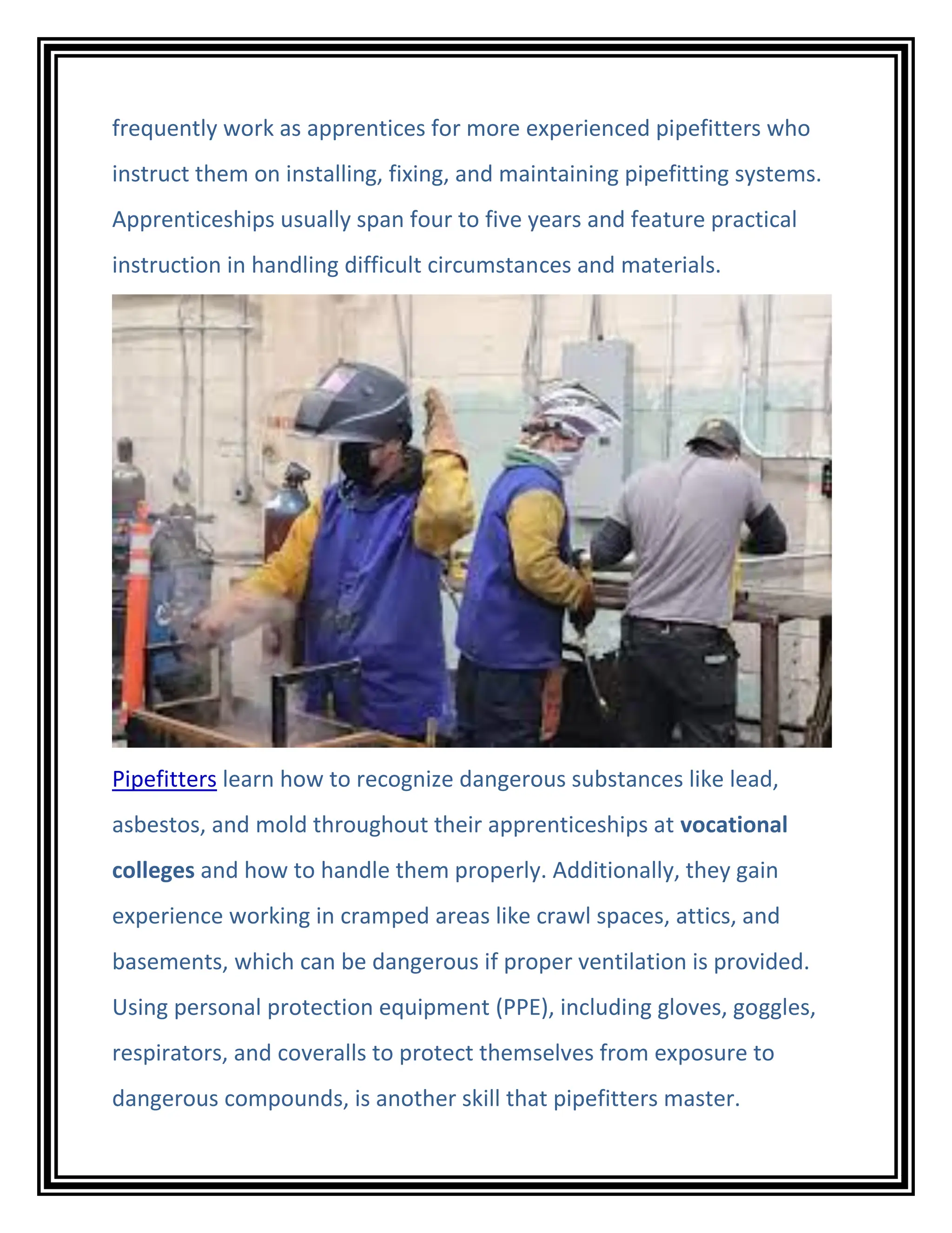 Pipefiting Vocational Programs: Guide To Safe Pipefitting | PDF