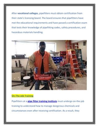 Pipefiting Vocational Programs: Guide To Safe Pipefitting | PDF