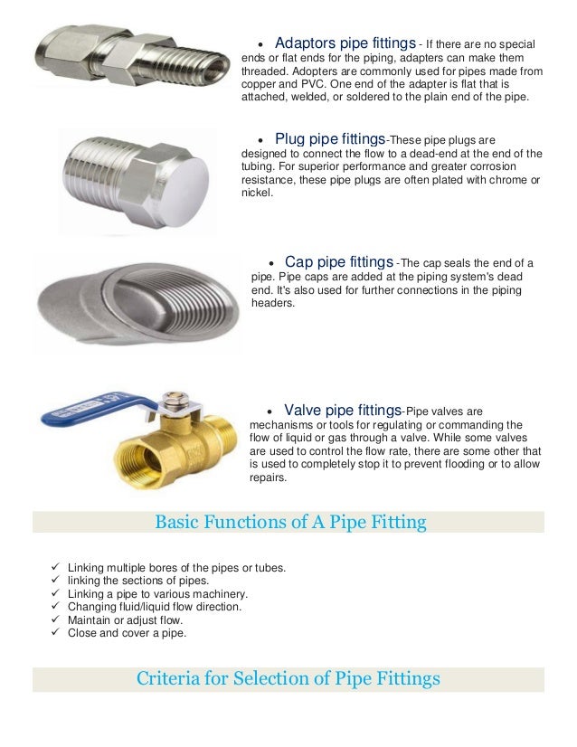 Pipe fitting and its uses, types and materials