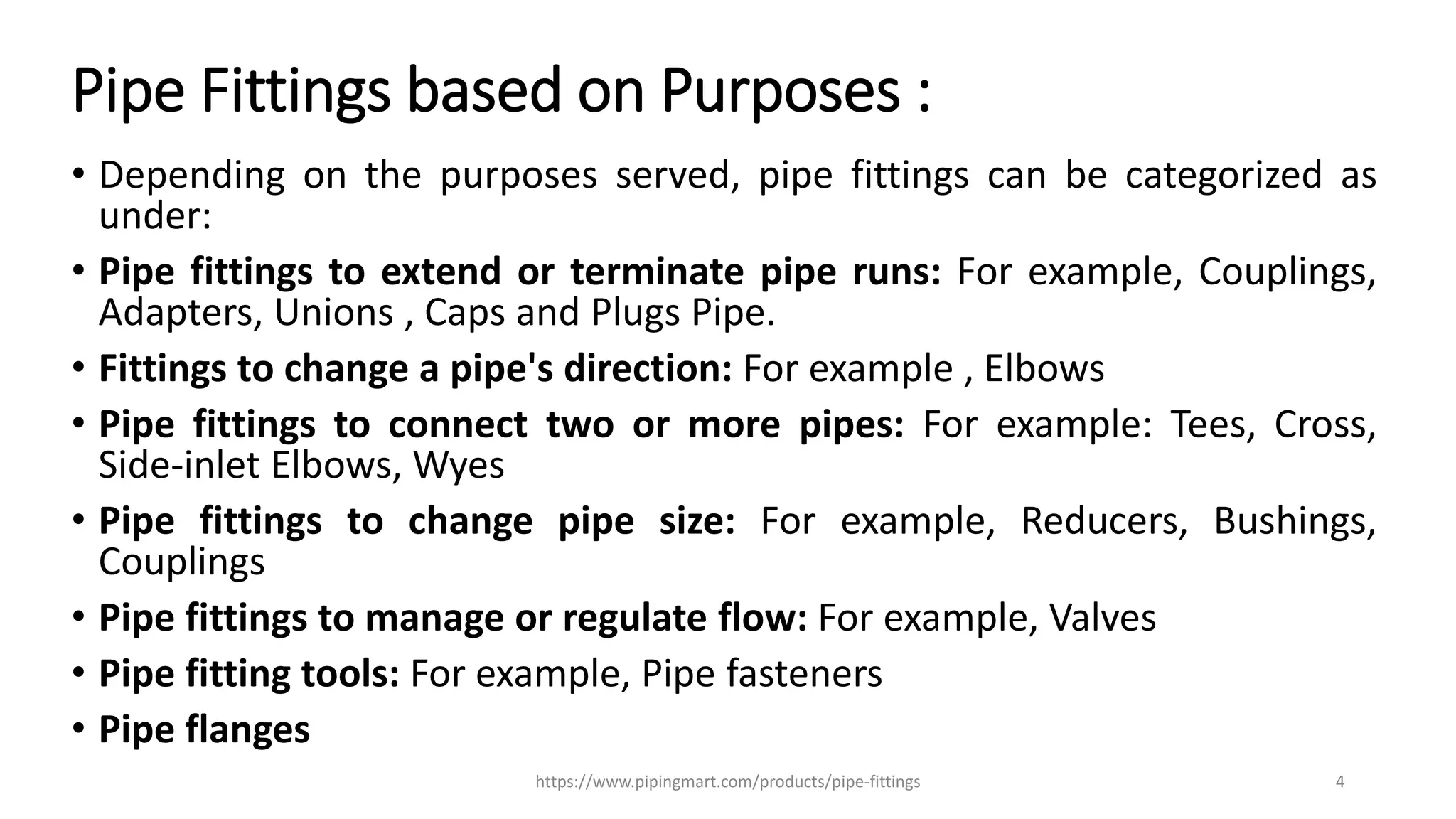 Pipe fittings | PPTX