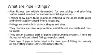 Pipe fittings | PPTX