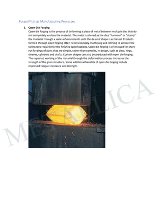 Pipe Fittings Manufacturing Process | PDF