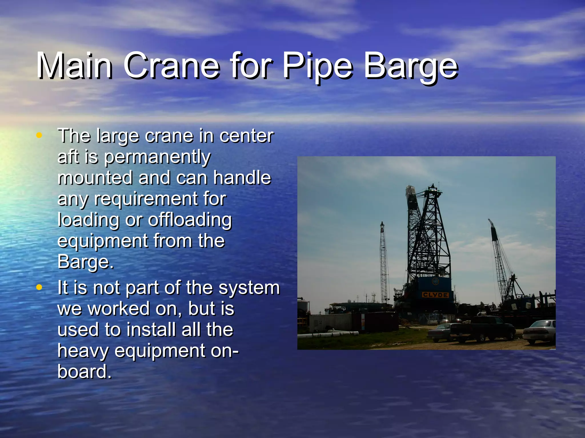 Pipe laying barge | PPT | Computer Networking | Computing