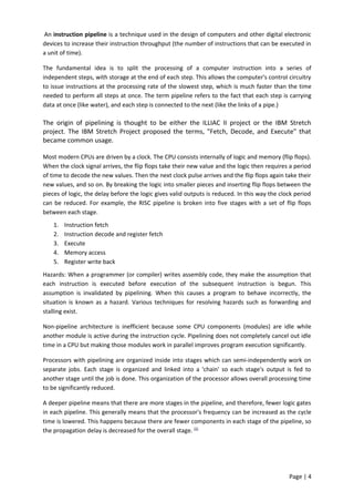 Pipeline Mechanism | DOC