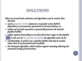 Pipeline and data hazard | PDF