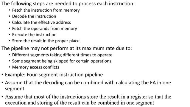 Pipeline And Vector Processing Computer Org Architecture Pptx