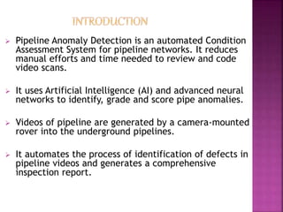 Pipeline anomaly detection | PPTX