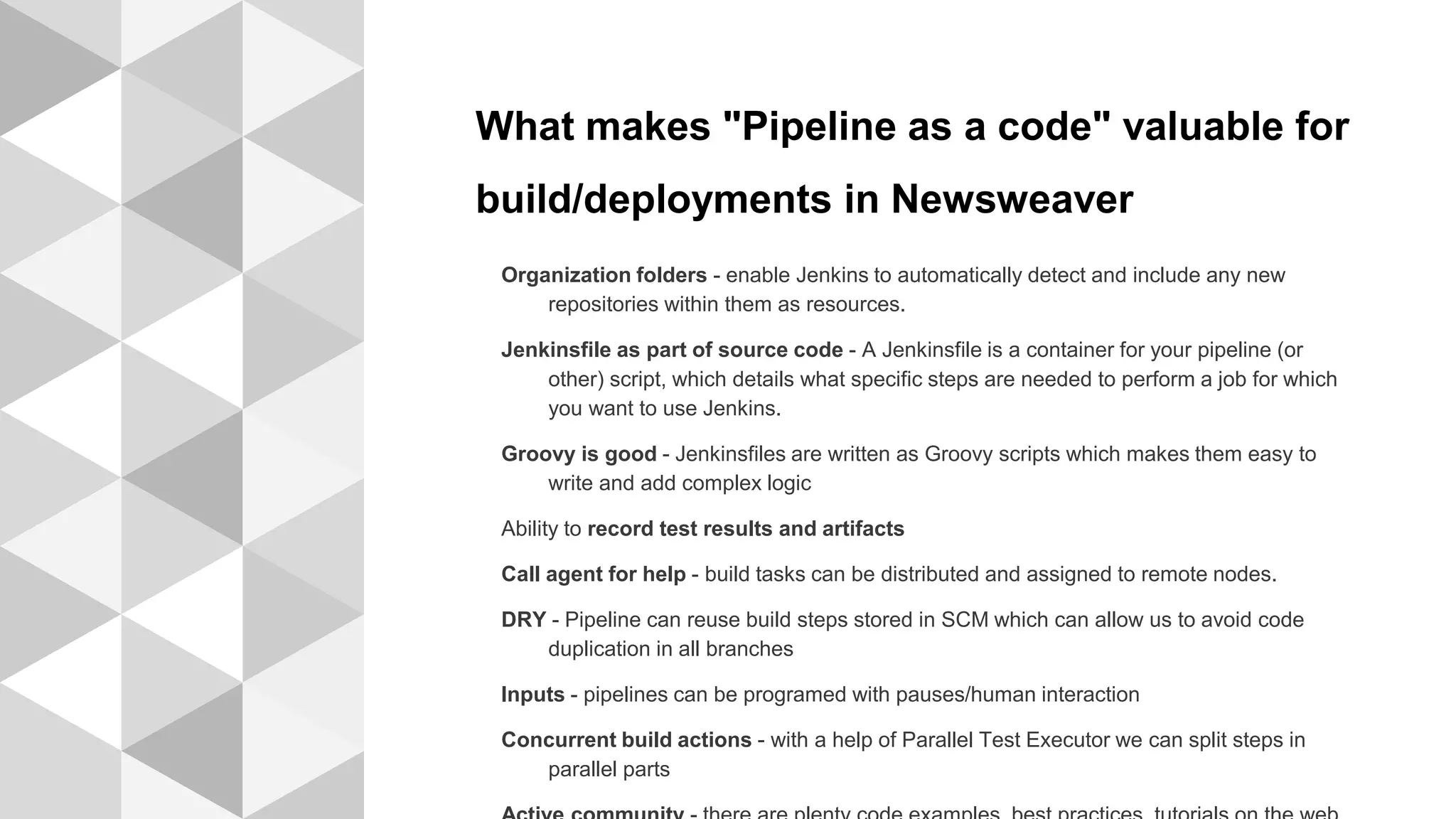 Pipeline as code - new feature in Jenkins 2 | PPT
