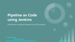 Pipeline as code using Jenkins -Ministry of Testing | PPTX