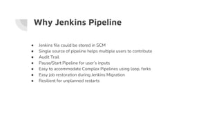 Pipeline as code using Jenkins -Ministry of Testing | PPTX