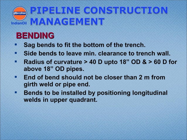 Pipeline construction management | PPT