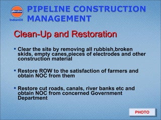 Pipeline construction management | PPT