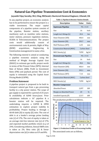 Natural Gas Pipeline Transmission Cost & Economics | PDF