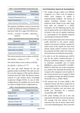 Natural Gas Pipeline Transmission Cost & Economics | PDF
