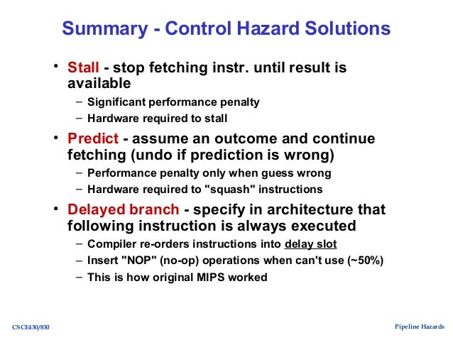 Pipeline hazards in computer Architecture ppt