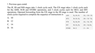 Comprehensive Analysis of Pipeline Hazards and Performance Numericals ...