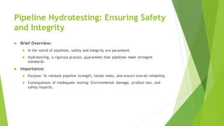 Pipeline,Vessels Hydrotesting and procedures | PDF