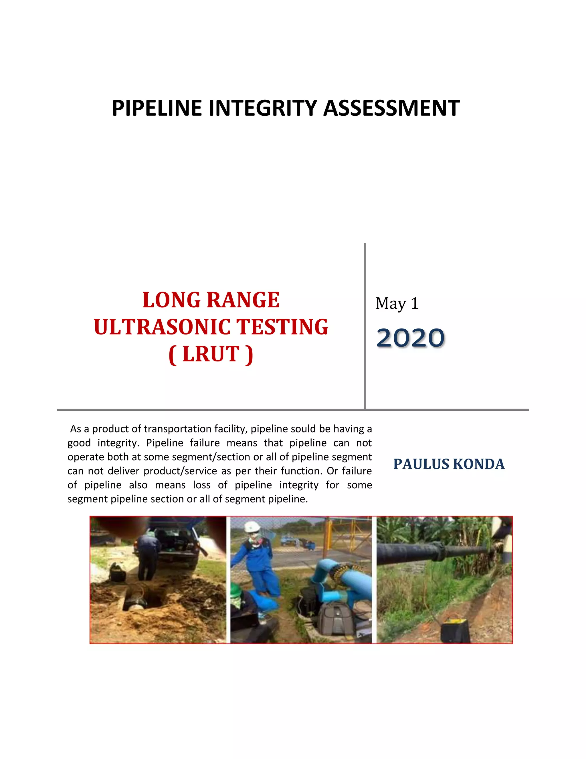 Pipeline integrity assessment with LRUT method | PDF