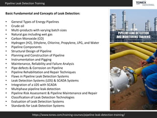 Pipeline Leak Detection and Monitoring : Tonex Training | PPT