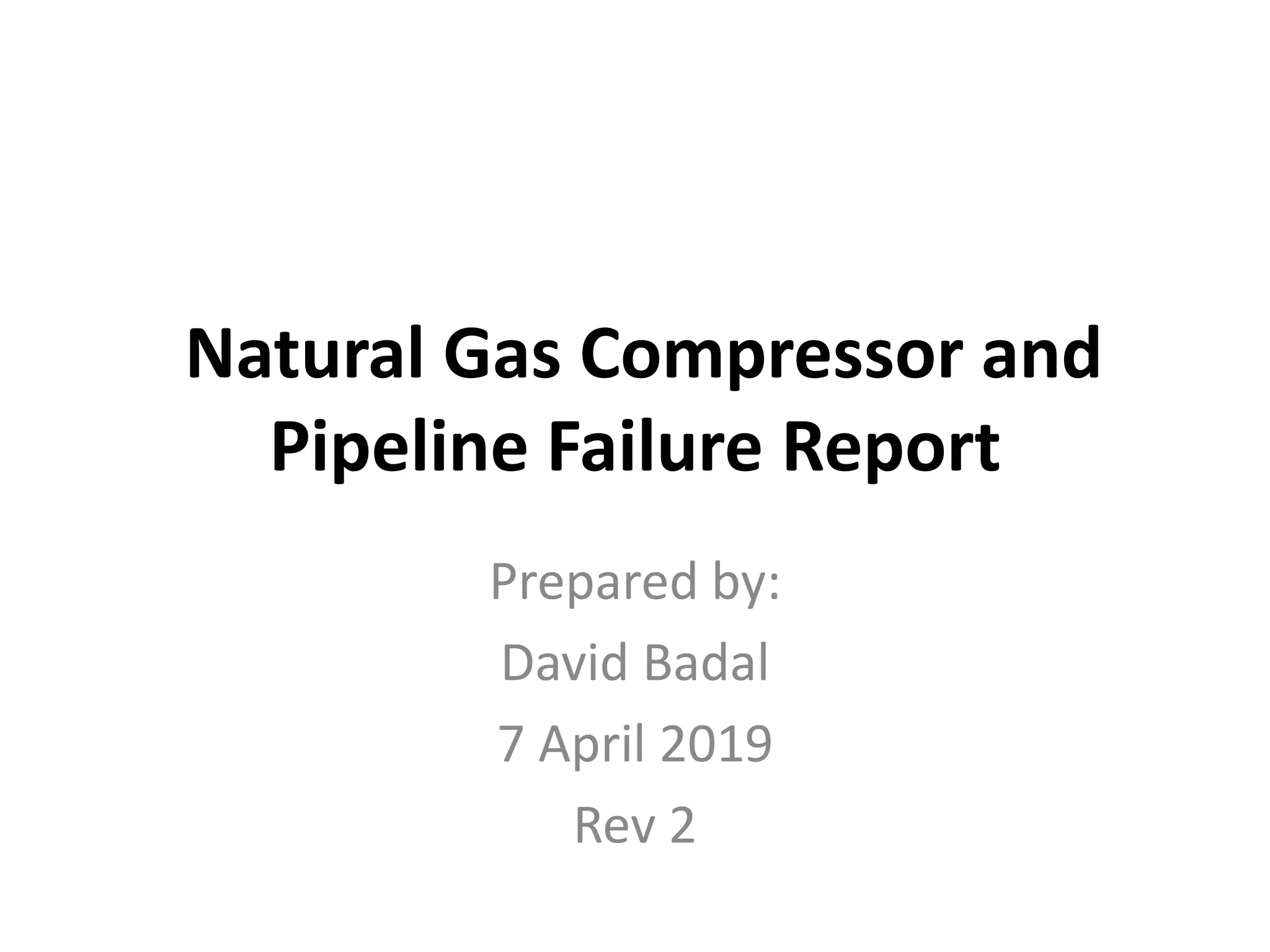 Pipeline natural gas compressor station failure | PPT