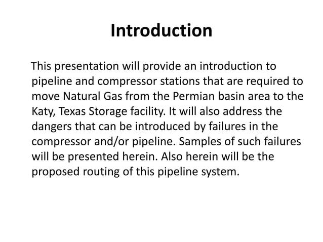 Pipeline natural gas compressor station failure | PPT