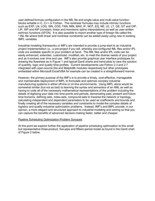 Pipeline optimization Industrial Modeling Framework | PDF