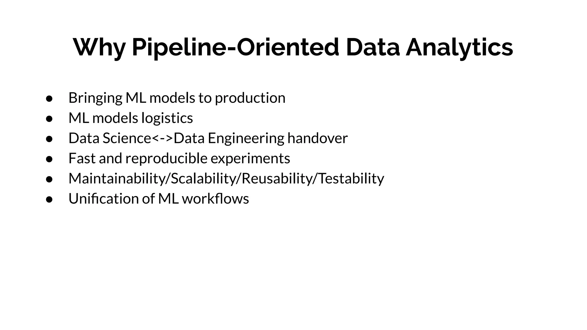 Pipeline oriented data analytics | PPT