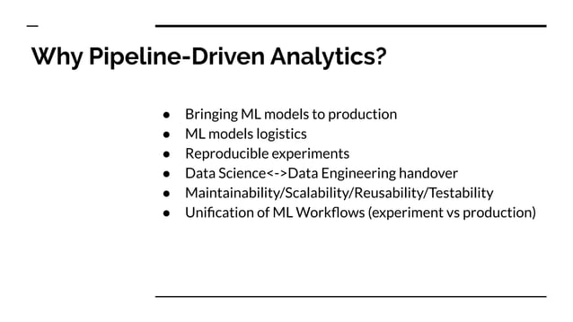 Pipeline Oriented Data Analytics Ppt