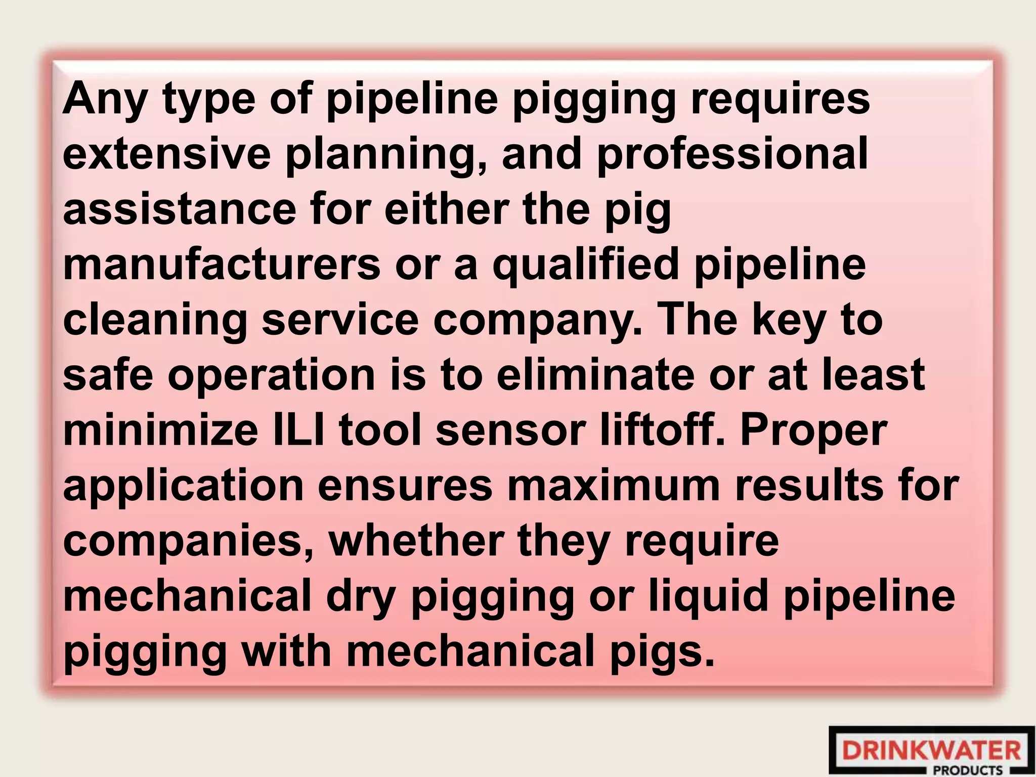 Safe Pipeline Pigging Procedures | PPTX