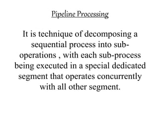 Pipeline processing and space time diagram | PPTX