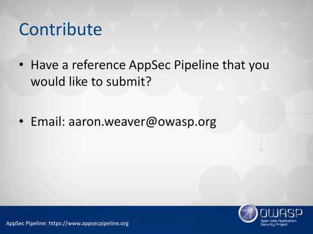 AppSec Pipeline Reference Architecture | PPT