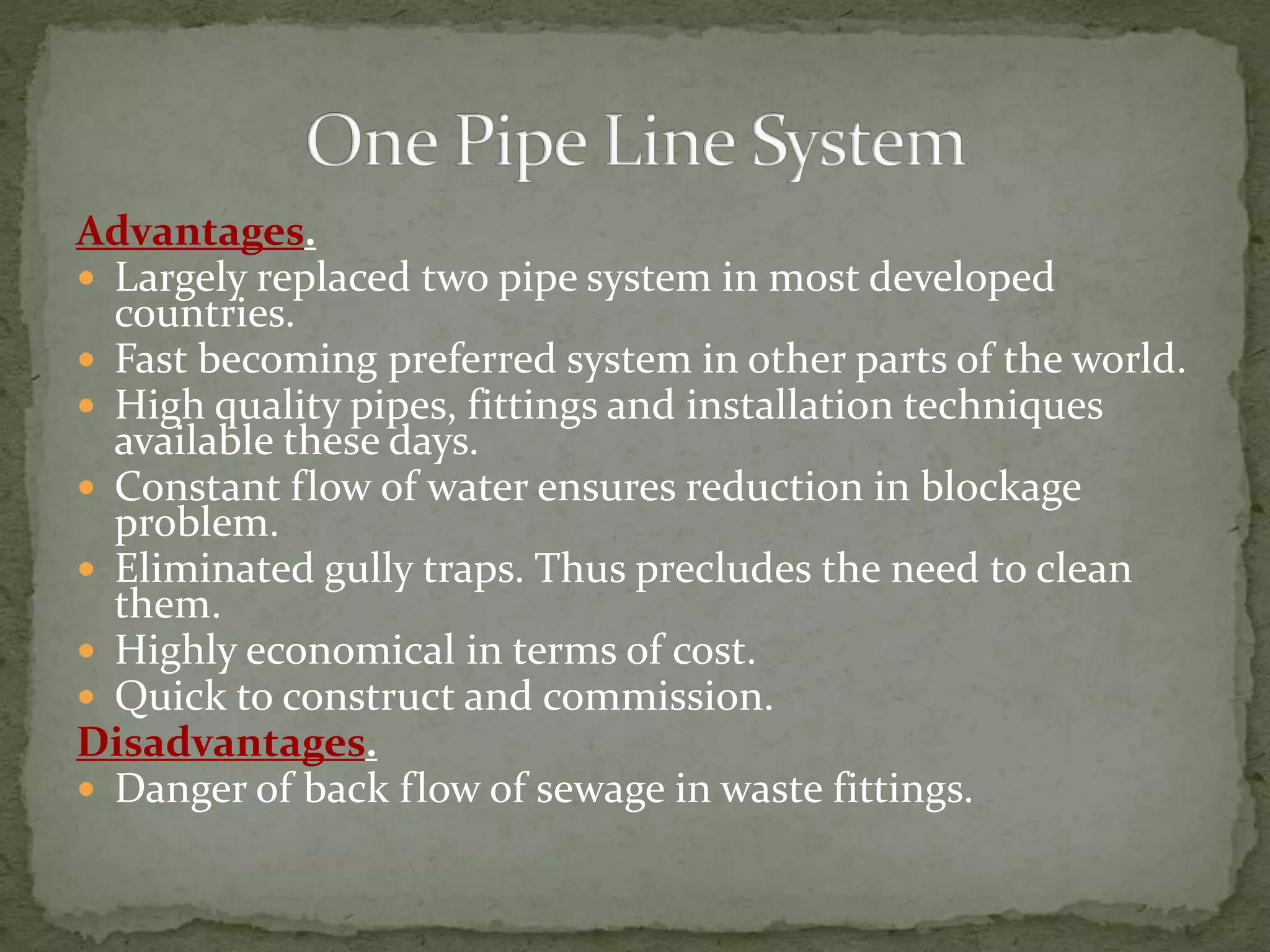 Pipe lines in sewage system | PPTX