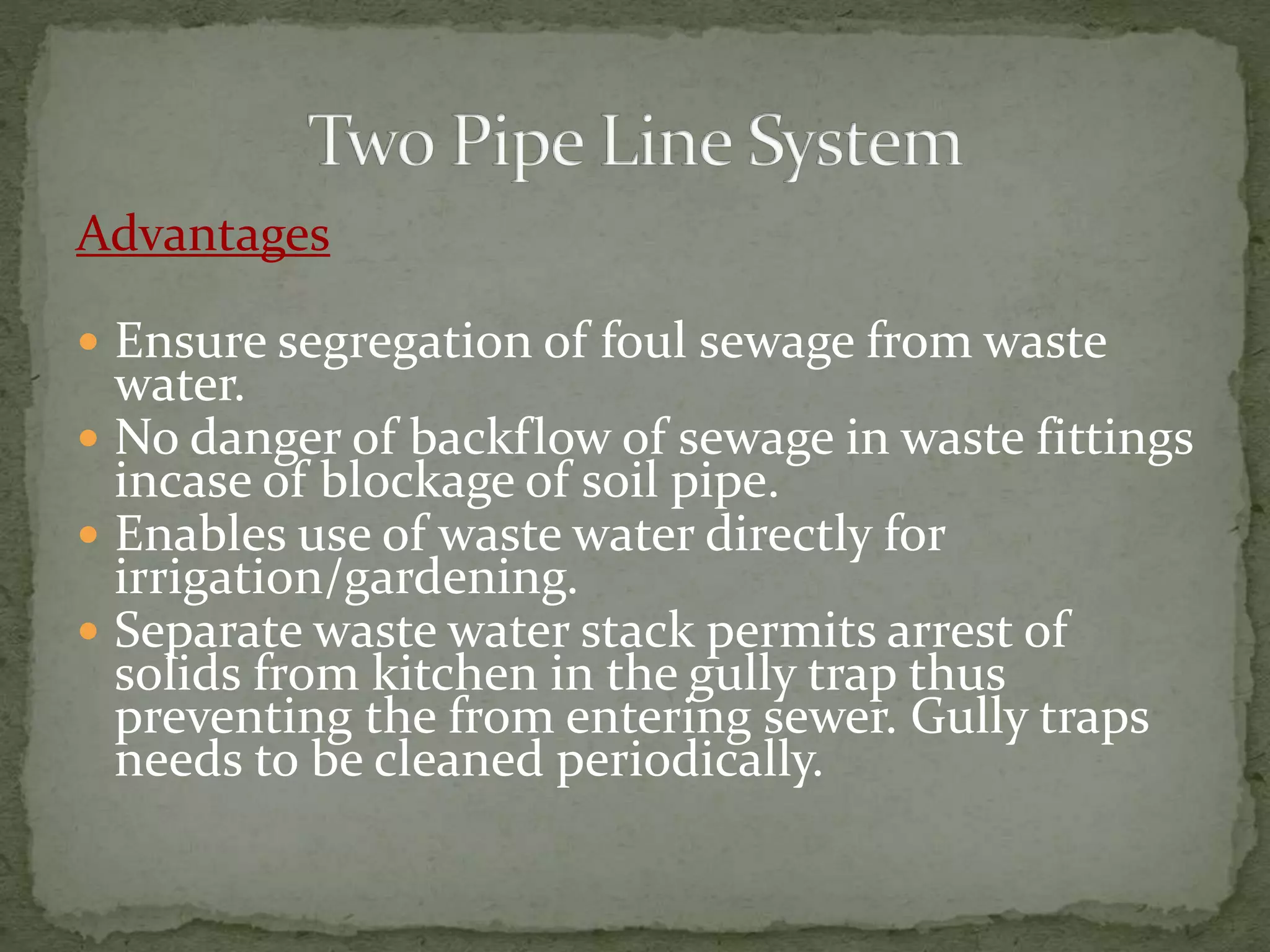 Pipe lines in sewage system | PPTX