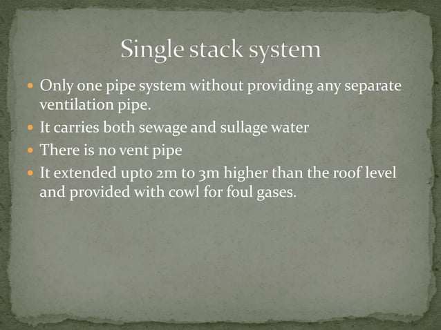 Pipe lines in sewage system | PPT