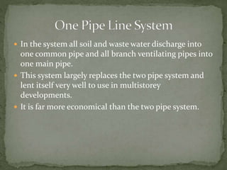 Pipe lines in sewage system | PPTX