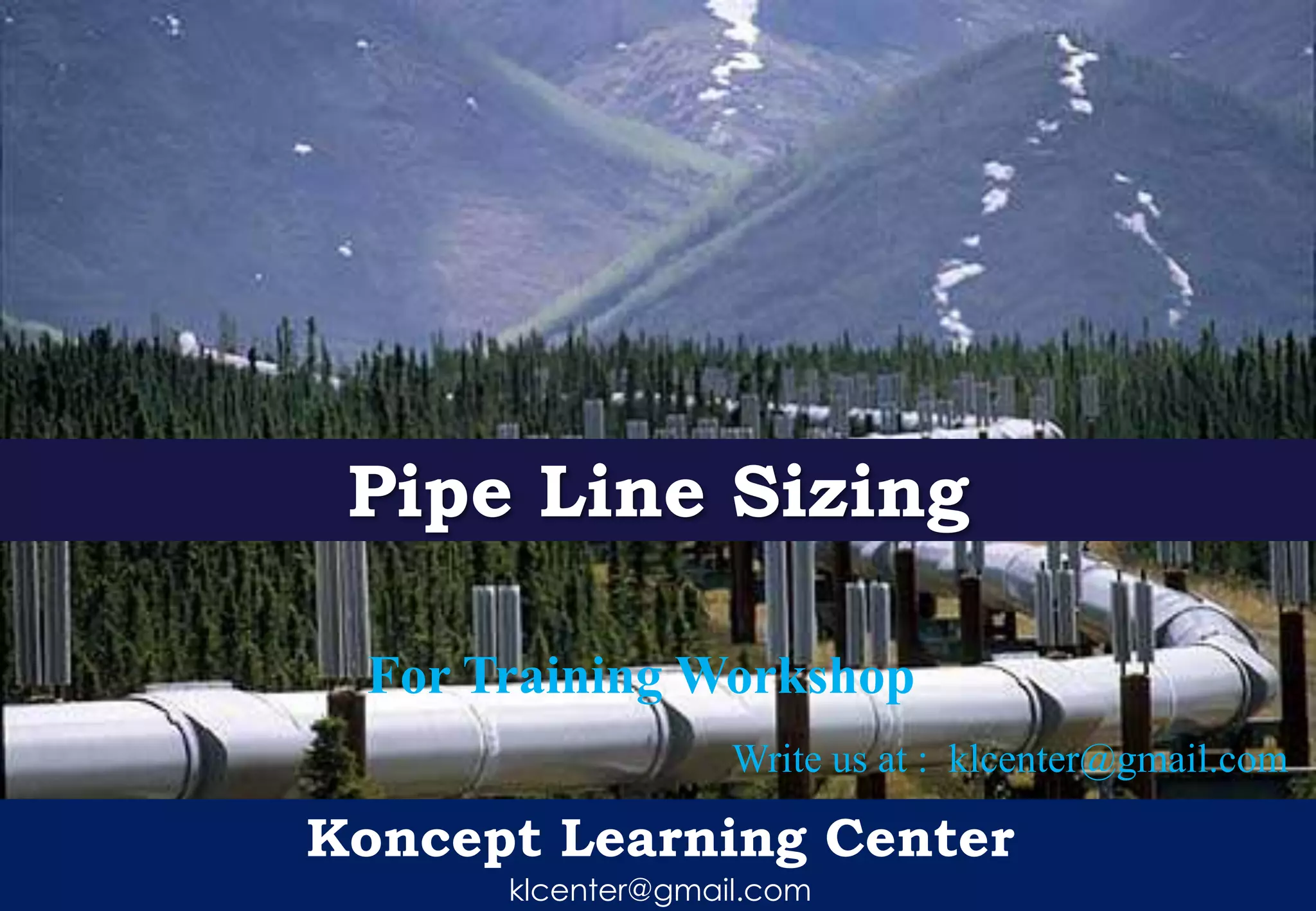 Pipe line sizing | PPTX