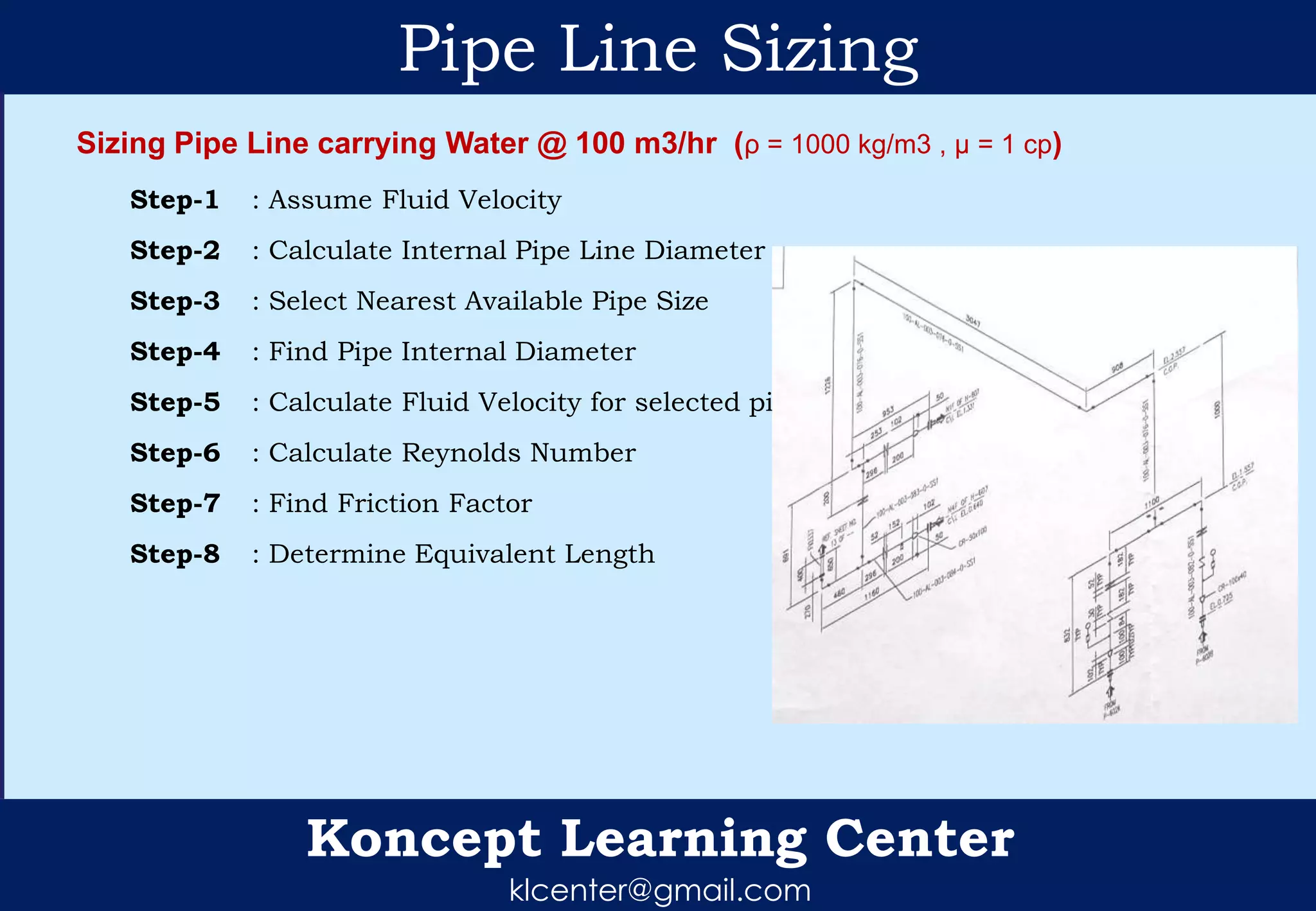 Pipe line sizing | PPTX
