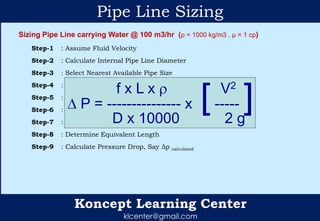 Pipe line sizing | PPTX