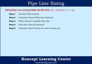 Pipe line sizing | PPTX