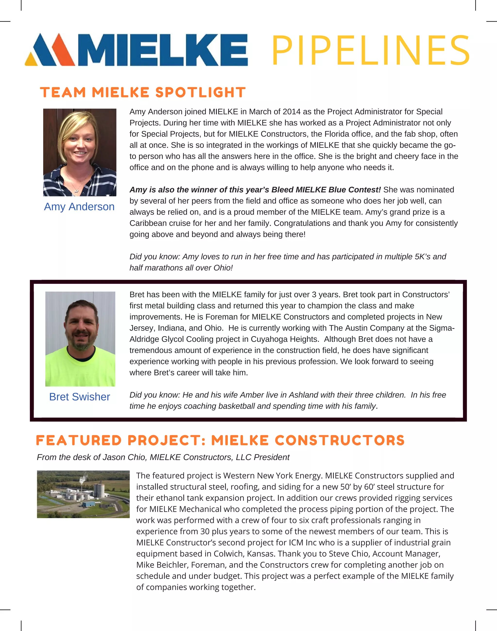MIELKE Pipelines Newsletter | PDF
