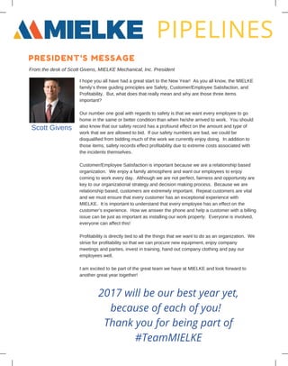MIELKE Pipelines Newsletter | PDF