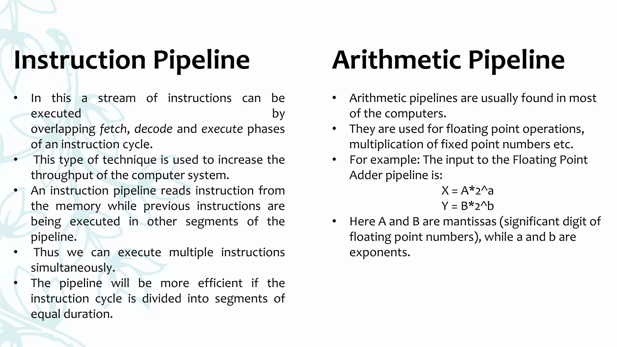 Pipelining powerpoint presentation | PPTX